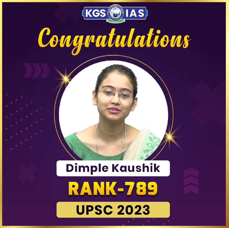 Congratulations Dimple Kaushik for conquering the UPSC Final E | Khan Global Studies