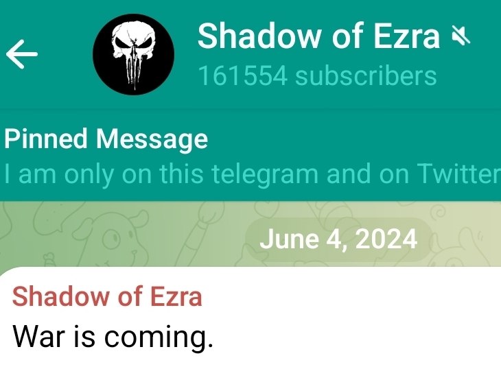 Shadow of Ezra @shadowofezra Telegram channel